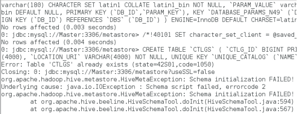 Error Table ‘ctlgs‘ Already Exists State42s01code1050问题解决error Table Ctlgs Already 