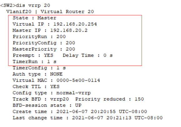 BFD与VRRP联动配置实验_bfds1联动vrid组10,s2联动vrid组20,-CSDN博客