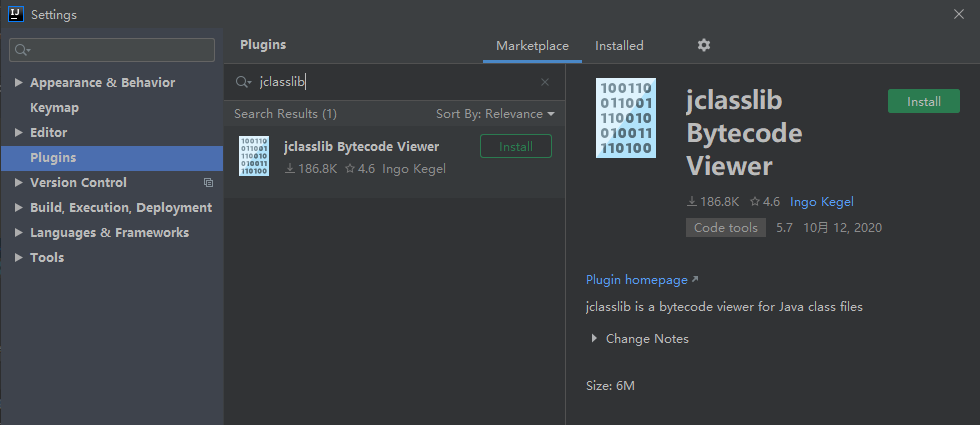 Idea 安装 Jclasslib 插件idea Jclasslib Csdn博客 