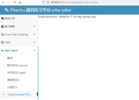 Pikachu的”insert/update”注入_pikachu的insert注入-CSDN博客