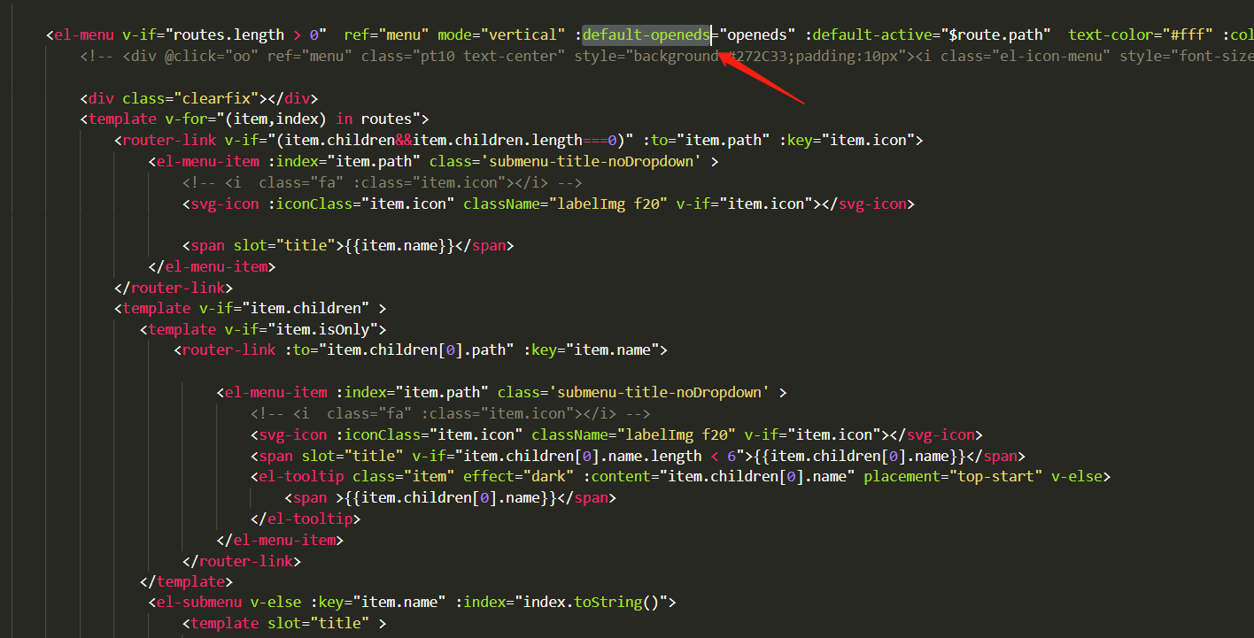 element-ui侧边栏实现路由跳转后展开对应侧边栏：default-openeds-CSDN博客