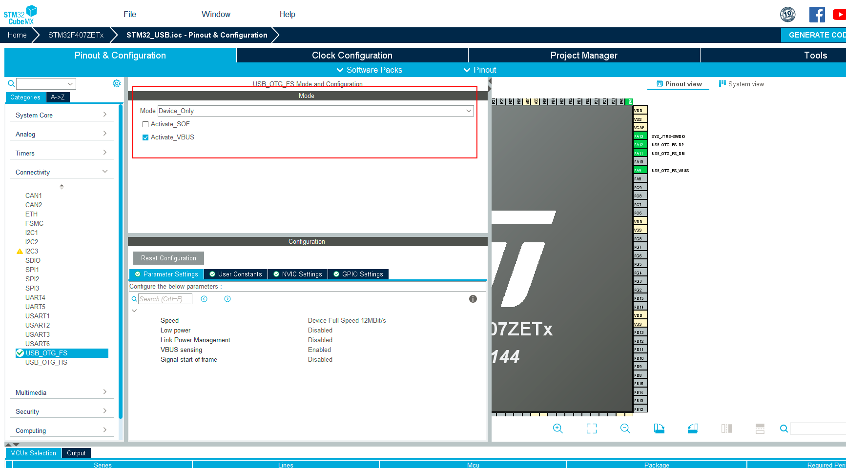 使用CubeMX 生成 USB从机 Custom HID 工程（STM32F407ZE ）_stm32f407 hid bug-CSDN博客