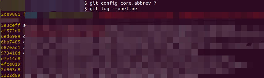 git 指定版本号缩写长度 设置变量core.abbrev_git config core.abbrev-CSDN博客
