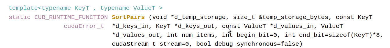 thrust库学习（一） —— cub::DeviceRadixSort_cub::deviceradixsort::sortpairs-CSDN博客