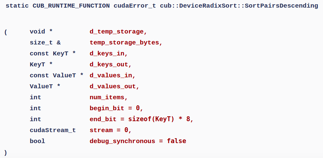 thrust库学习（一） —— cub::DeviceRadixSort_cub::deviceradixsort::sortpairs-CSDN博客