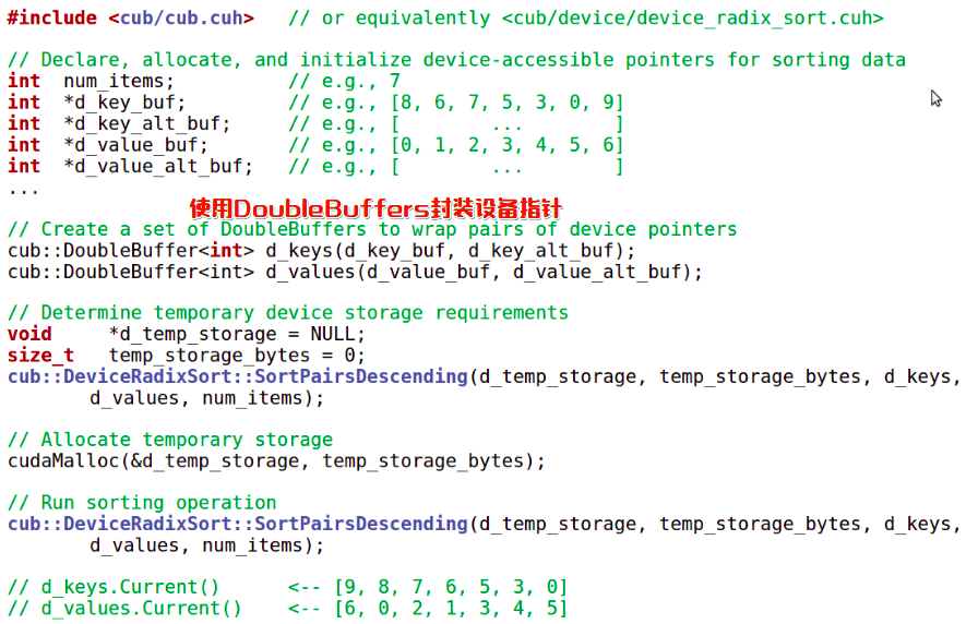 thrust库学习（一） —— cub::DeviceRadixSort_cub::deviceradixsort::sortpairs-CSDN博客