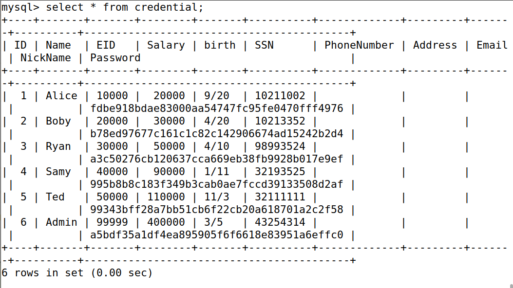 Seedlabs Web安全 Sql注入实验 Csdn博客 