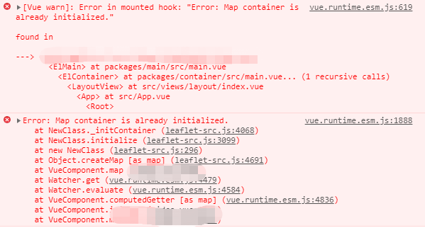 【已解决】vue中使用leaflet报错：Error: Map container is already initialized.-CSDN博客