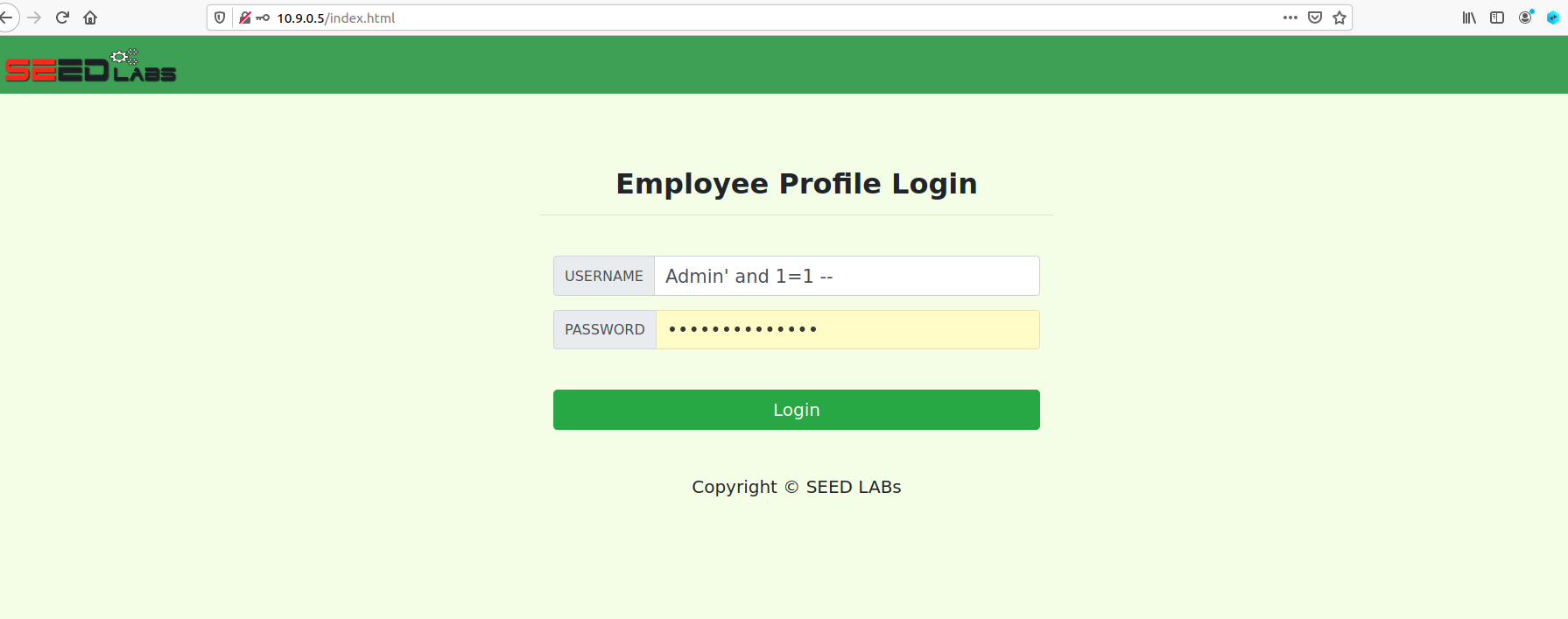 Seedlabs Web安全 Sql注入实验seedlabsql注入 Csdn博客 