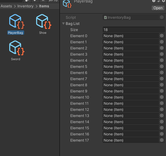 Unity 简单背包系统（scriptableobject） Unity官方背包系统代码 Csdn博客