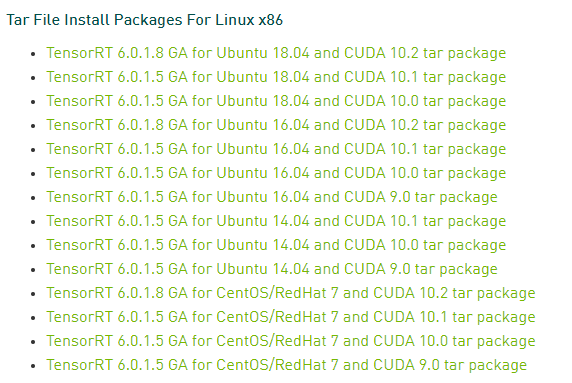 【服务器管理】Ubuntu18.04下安装TensorRT(已经安装CUDA和cudnn的情况下)_tensorrt和cudnn怎么对应-CSDN博客