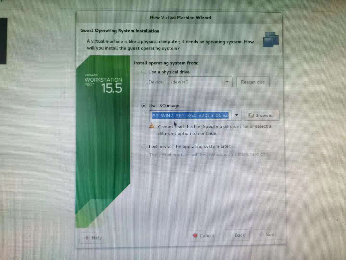 Linux系统下VMware虚拟机安装Win7 ISO操作系统_虚拟机window7 iso-CSDN博客