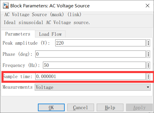 如何使Simulink仿真的电压源(AC Voltage Source)输出波形平滑-CSDN博客