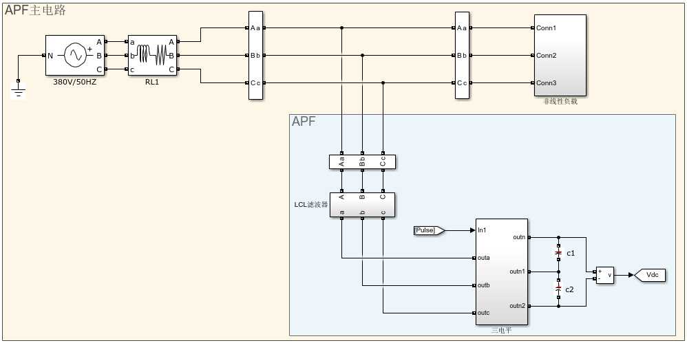 有源电力滤波器APF三电平SVPWM的Matlab仿真,三电平SVPWM，LCL滤波，双环控制_apf特定次谐波提取仿真模型-CSDN博客
