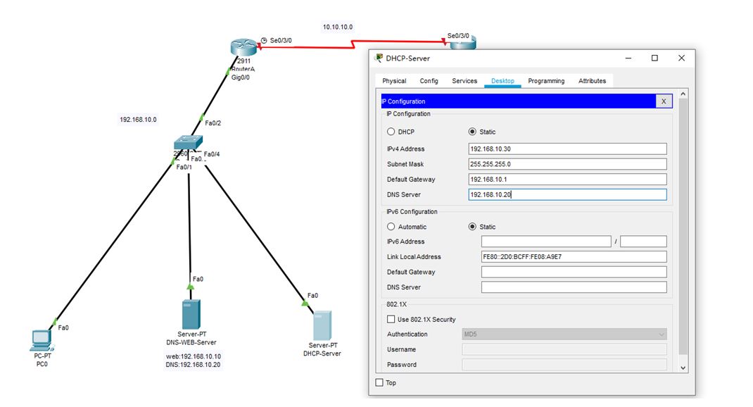 思科模拟器实现一个简单网络互通+(Dhcp+web+dns+ftp）综合实验_思科模拟器对端网络_ZLQiang_csdn的博客-CSDN博客