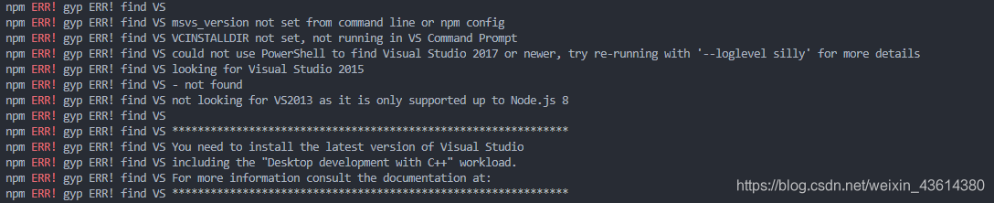 解决 Node Gyp 错误问题node Gyp 更新 Csdn博客