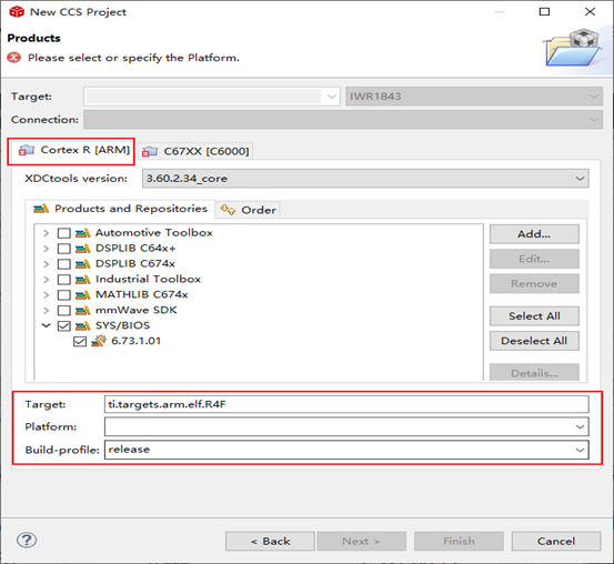基于IWR1843平台，CCS创建RTSC工程_ccs rtsc-CSDN博客