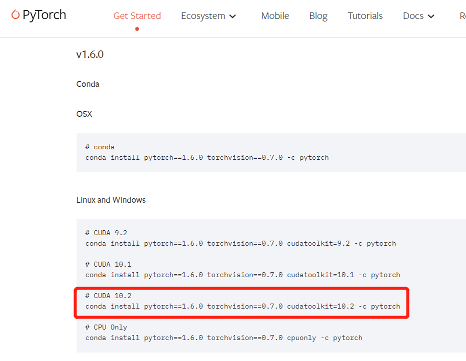 Gpu版pytorch1 6安装教程 基于win10 Mx250 Cuda10 2 Cudnn7 6 5 Pytorch 1 6 0 Csdn博客
