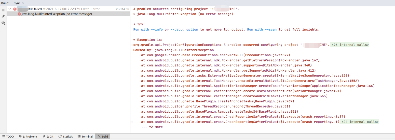 Android Studio NDK 版本巨坑at com.google.common.base.Preconditions.checkNotNull(Preconditions.java ...