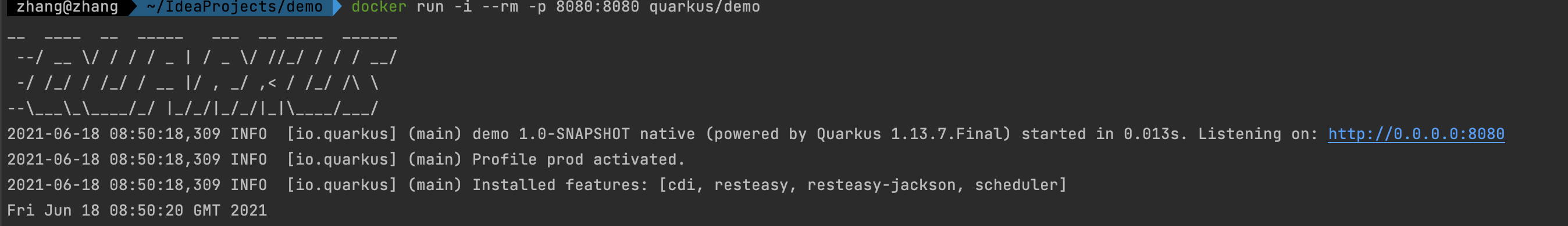 Quarkus使用及Docker构建_quarkus native linux-CSDN博客