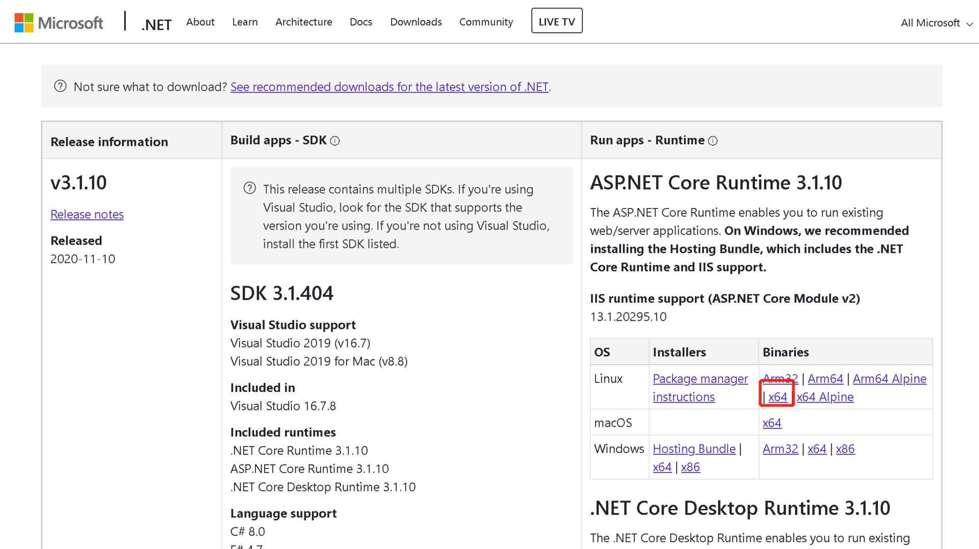 .Net Core3.1 Centos离线部署_aspnetcore-runtime-3.1-CSDN博客