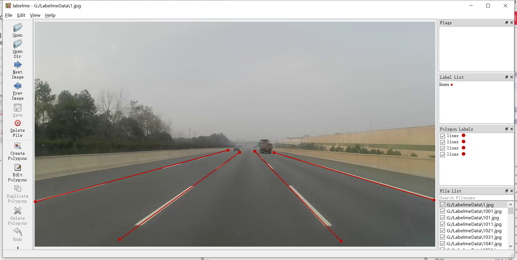 labelme的使用，以车道线标注为例，进行标注，之后再进行处理格式转换（2）_labelme标注车辆-CSDN博客