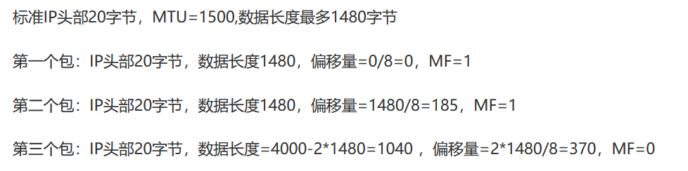 计算数据字段长度、片偏移字段和MF标志。_片偏移字段和mf标志怎么计算-CSDN博客