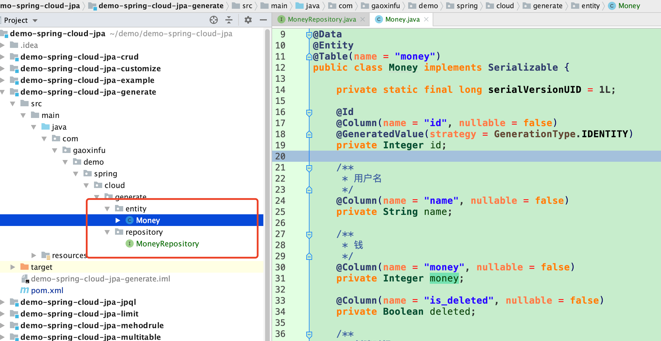 jpa 之自动生成entity与repository相关数据库实体类_jpa entity生成-CSDN博客