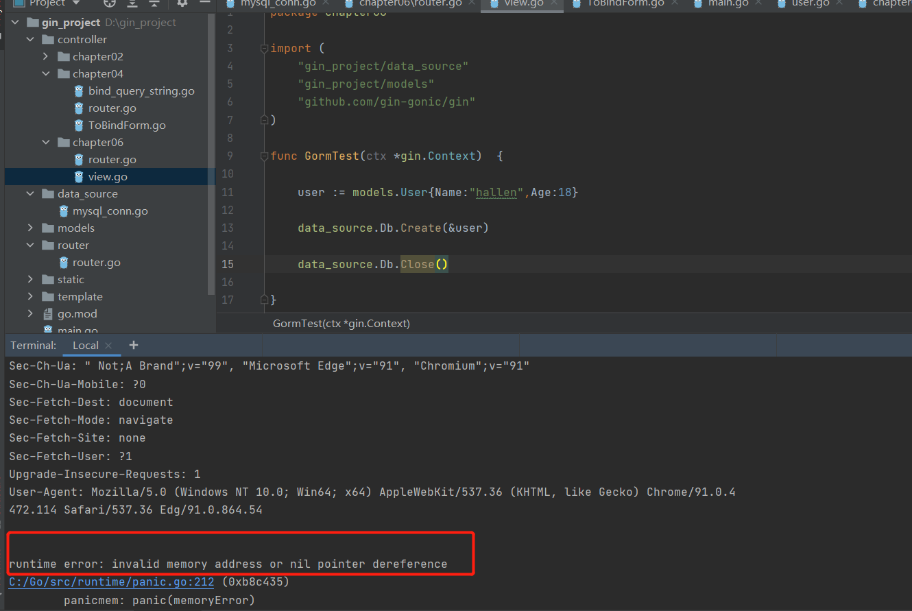 Ginbug Runtime Error Invalid Memory Address Or Nil Pointer Dereferencegin Invalid Memory