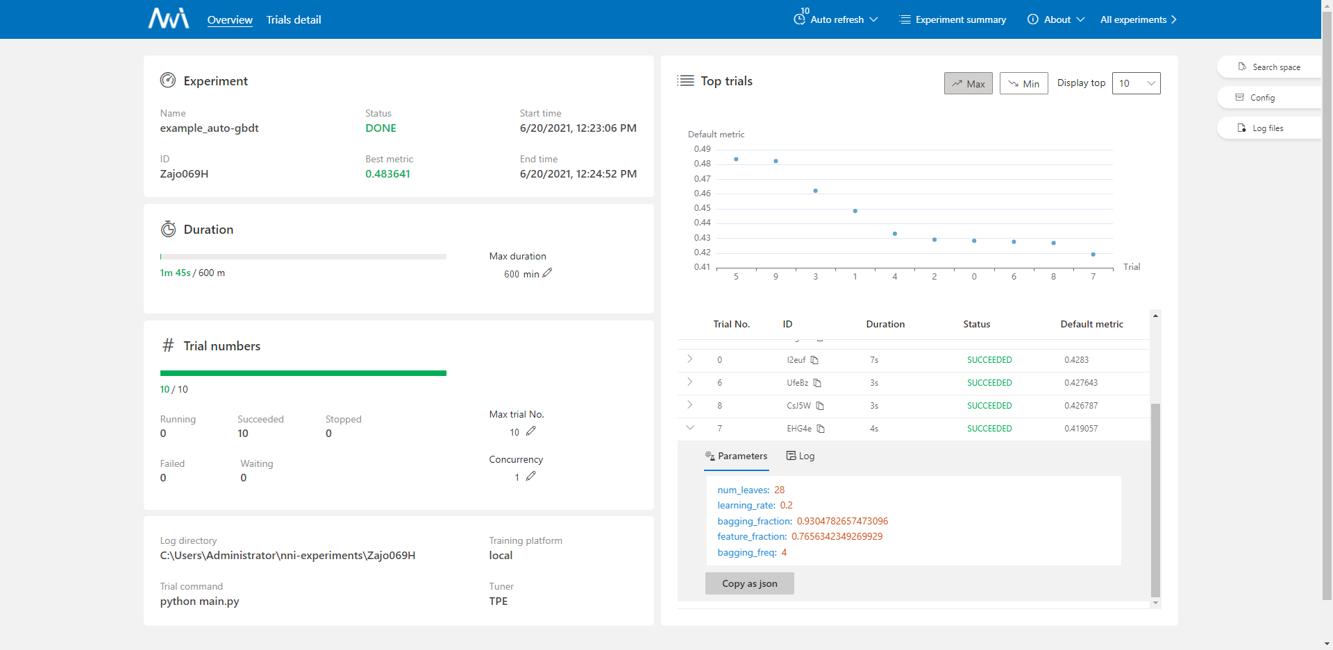 AutoML-NNI中TPE对lgb算法的超参调参并优化_tpe参数调优-CSDN博客