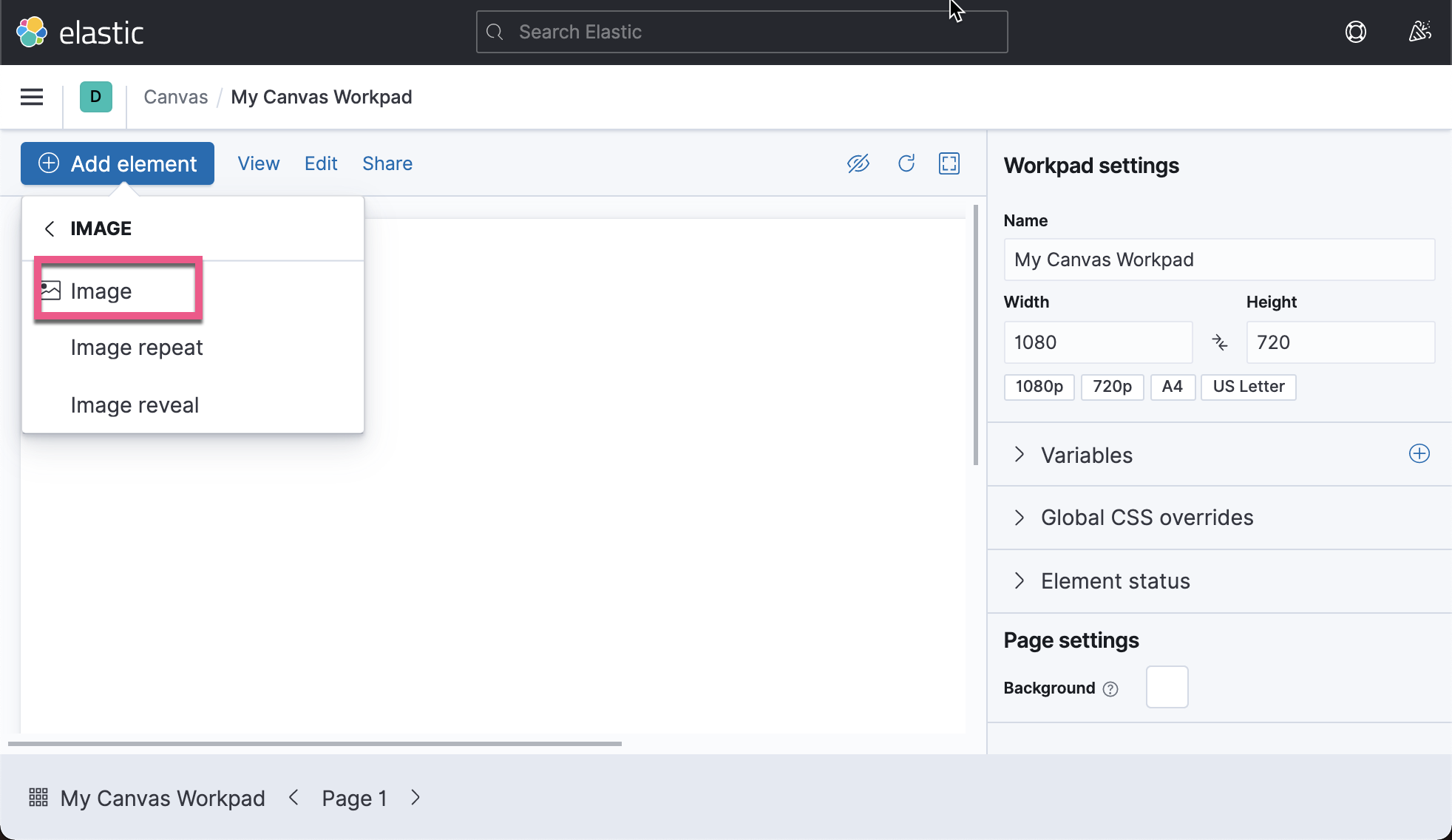 Kibana：创建 Canvas workpads_kibana workpad-CSDN博客