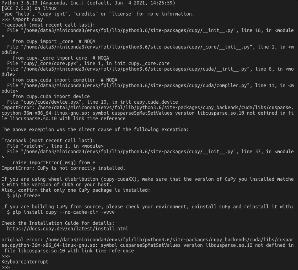 【Linux】ubuntu18 | cuda10.1安装cupy报错_linux安装cuda==10.1时的cupy-CSDN博客