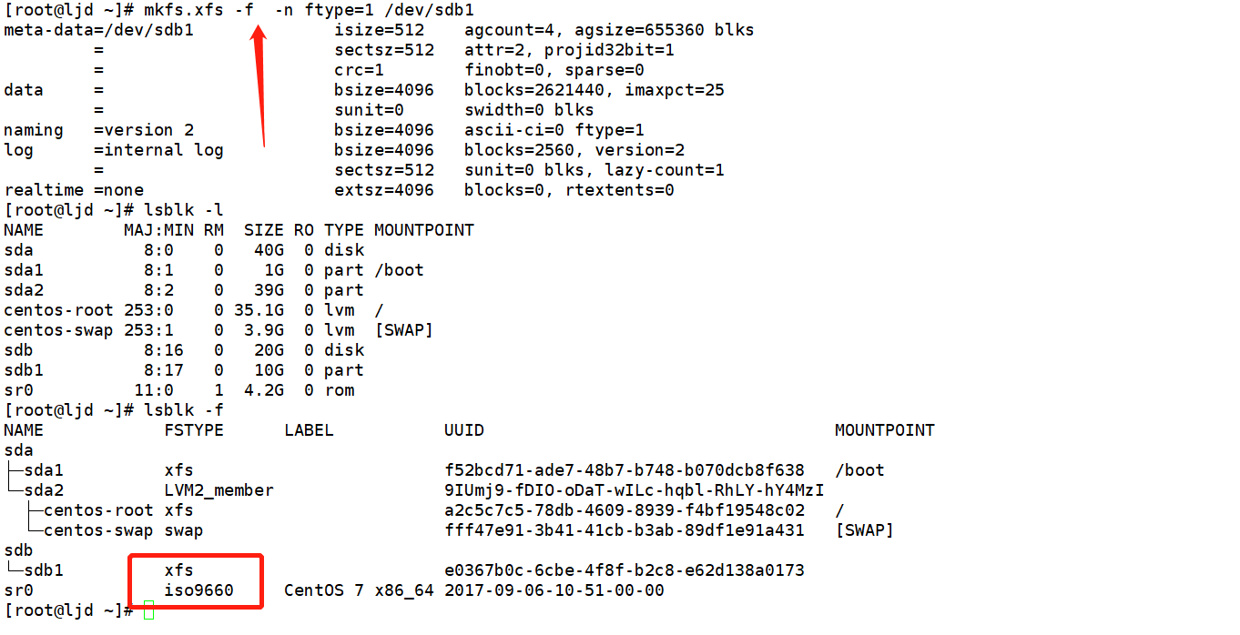 centos更改磁盘格式ext4--＞xfs_mkfs.ext4 -f-CSDN博客