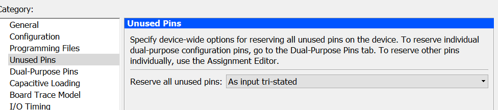 quartus II FPGA 引脚电平设置_如何把引脚设置为无信号状态-CSDN博客