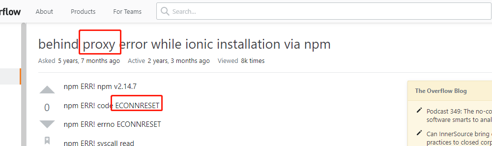 read ECONNRESET at TLSWrap.onStreamRead (internal/stream_base_commons.js:209:20) { errno: -4077 ...