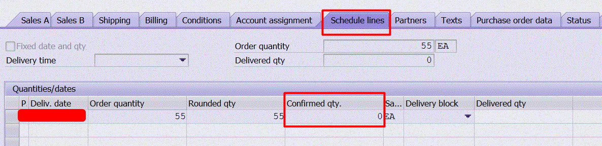 No Shedule lines due for delivery up to the selected date_no schedule ...