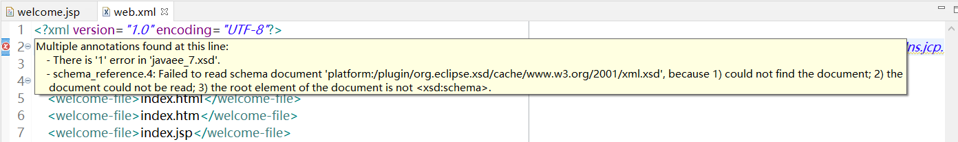 eclipse中配置web.xml时报错_there is '1' error in 'xhtml1-strict.dtd-CSDN博客