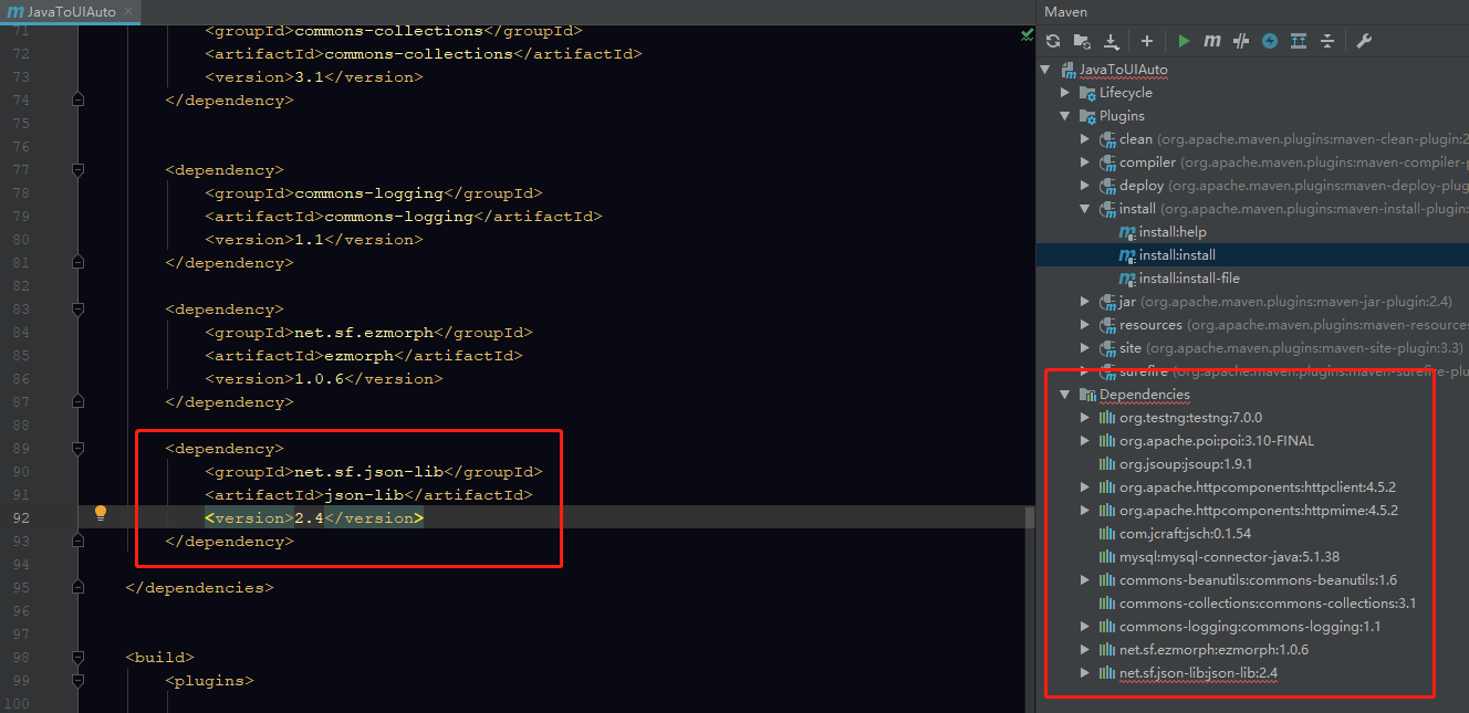 解决net.sf.json-lib:json-lib:2.4报红问题！_unresolved dependency: 'net.sf.json-lib:json-lib:j-CSDN博客