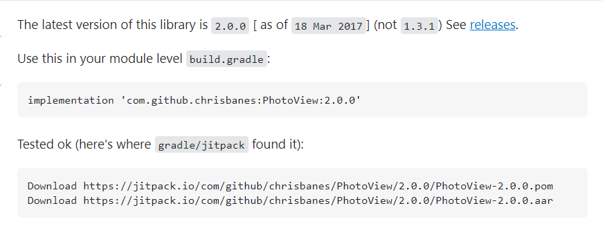 【Android】程序包com.github.chrisbanes.photoview不存在_could not find com ...