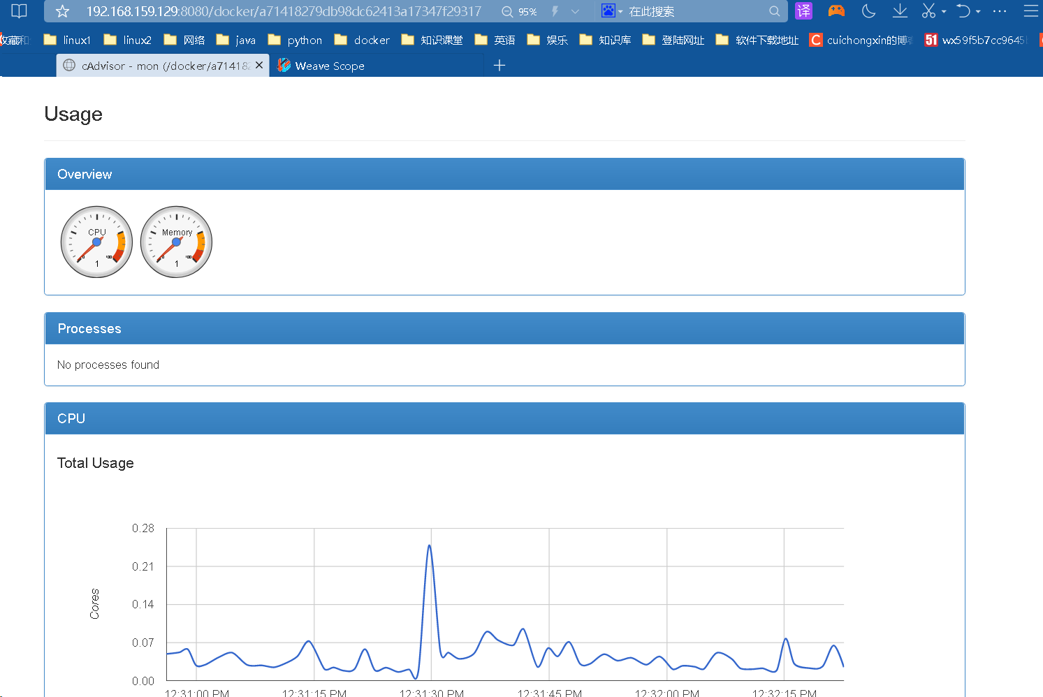 docker图形化监控容器资源使用情况【cadvisor和scope】_cadvisor 获取容器端口-CSDN博客