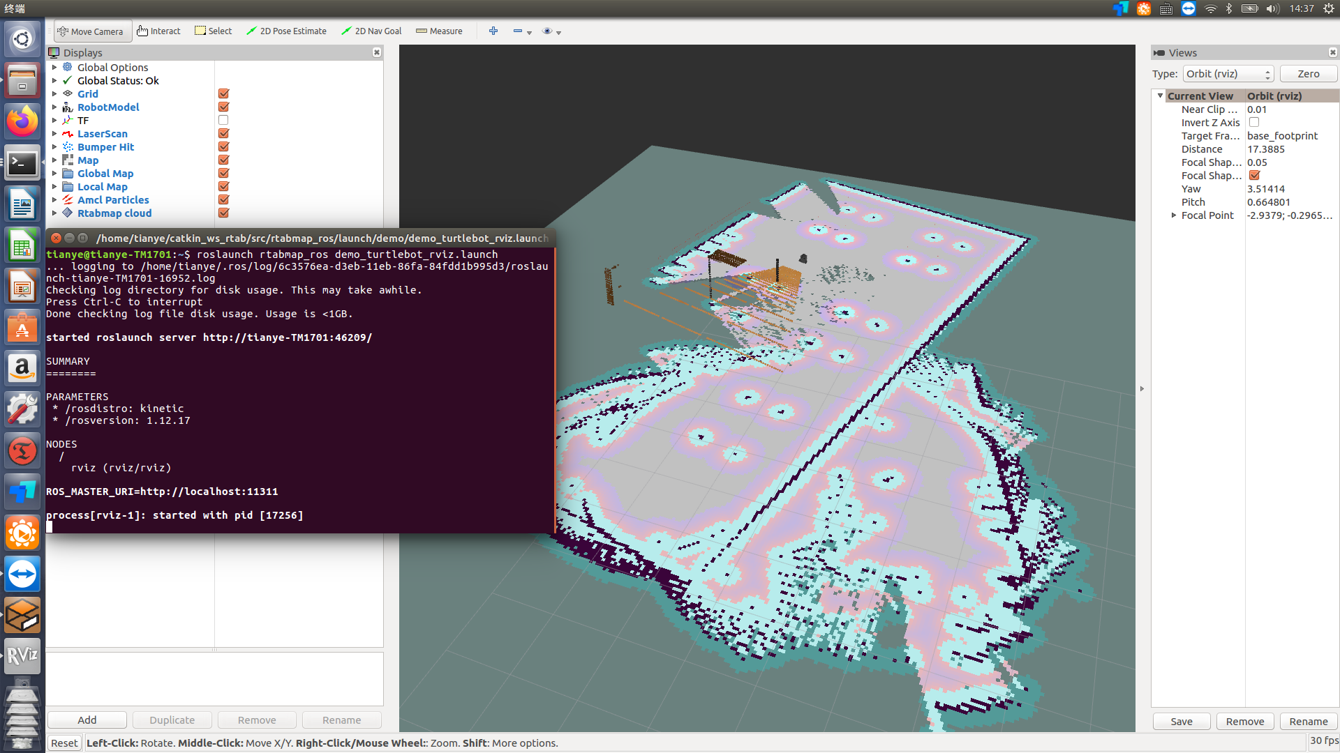 使用RTAB-Map算法和Turtlebot3机器人在自己构建的室内场景中建图_rtabmap怎么三维重建-CSDN博客