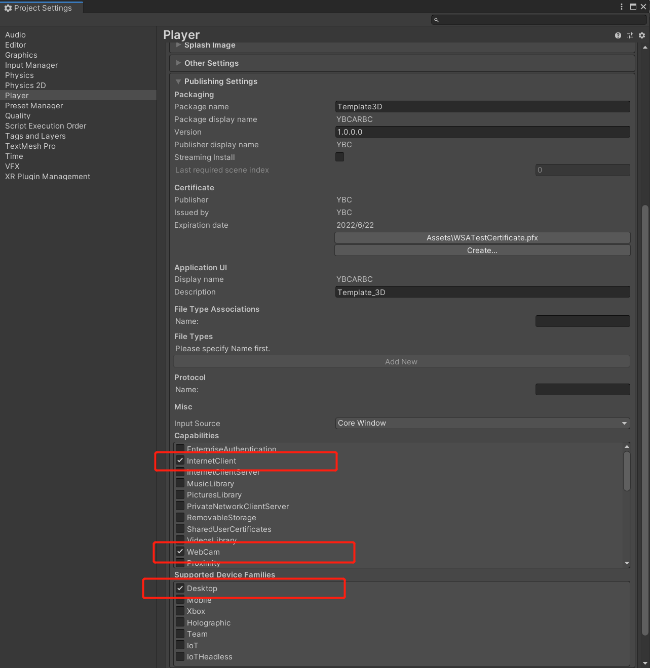 Unity + Vuforia 发布PC 的 UWP 的步骤（详细）_unity uwp环境-CSDN博客