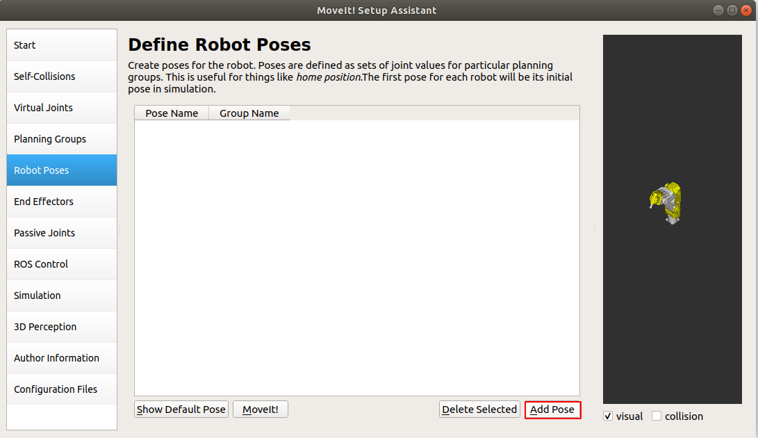 ros melodic控制真实机械臂之moveit_setup_assistant配置_ur3机械 moveit melodic-CSDN博客