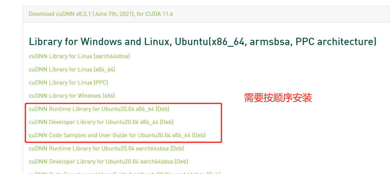 Ubuntu 20.04 + cuda 11.3 + cuDNN 8.2.1_cudnn v8.2.1-CSDN博客