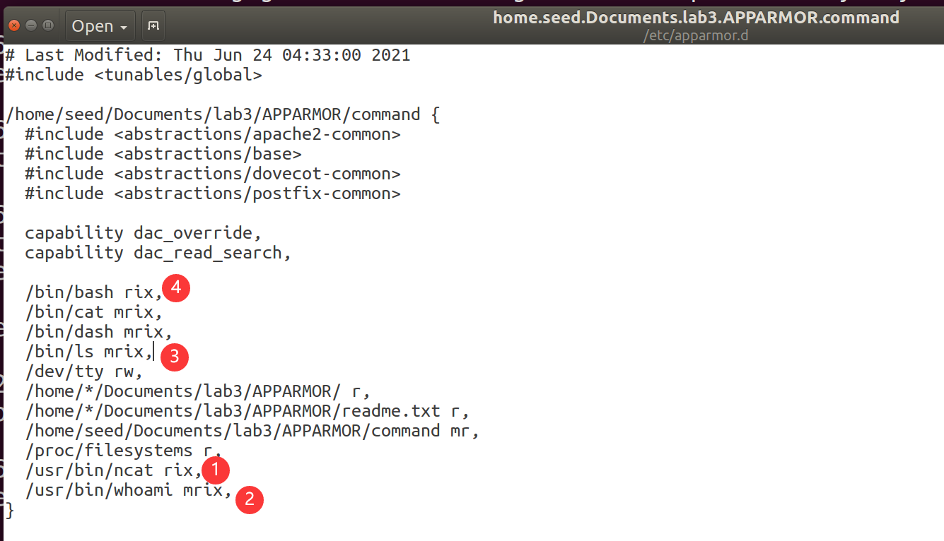 华中科技大学网安学院信息系统安全实验 系统安全 APPARMOR_apparmor 进程约束实验-CSDN博客