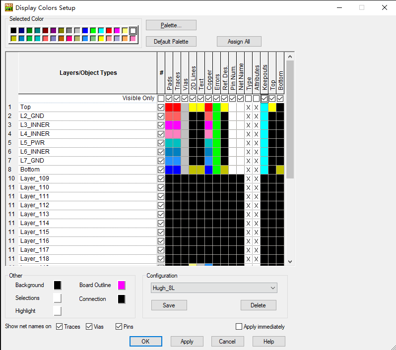 仿Altium Designer配色的PADS PCB视图（4/6/8层）_pads一个配置好的六层板颜色显示-CSDN博客