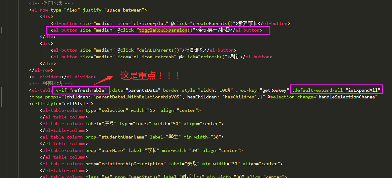 elementUI 树形表格展开折叠default-expand-all动态改变状态无效原因-CSDN博客