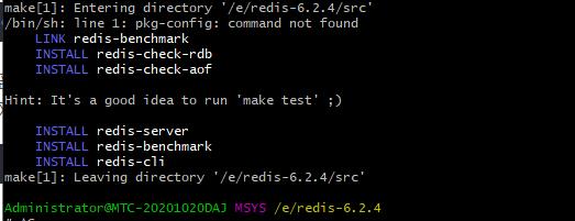 windows下使用Msys2安装编译Redis6.2_msys2 #include -CSDN博客