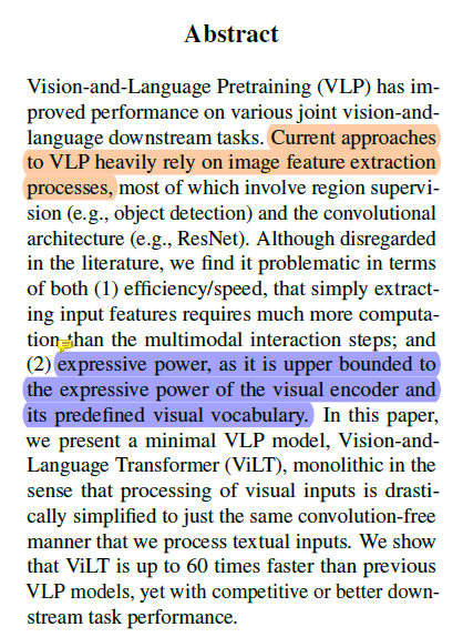 ViLT: Vision-and-Language Transformer Without Convolution or Region Supervision内容理解-CSDN博客