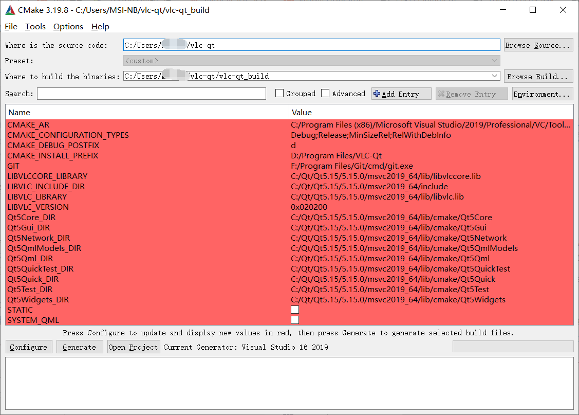 VLC-Qt的编译与使用 windows10+VS2019+qt5.15_libvlc.lib 生成-CSDN博客